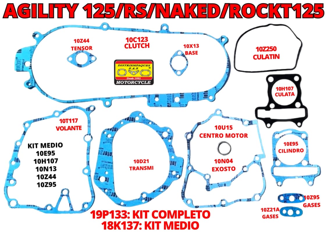 Motorcycles | Kymco Kymco 125 Colombia 2026 | 19P 133 kit completo ...