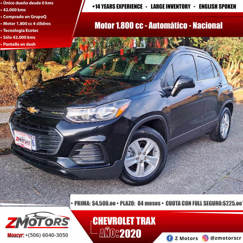 Chevrolet Trax 2020 42000 km Gasolina Automática en Santo Domingo ...