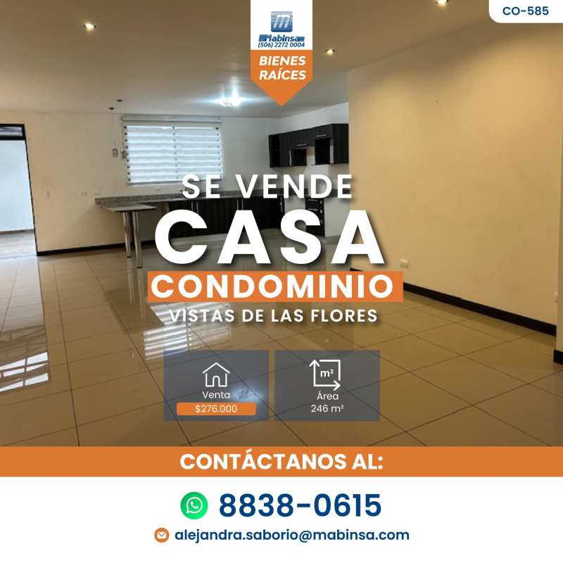 SE VENDE CASA – Condominio Vistas de las Flores, Heredia | CO-585 | 3 ...