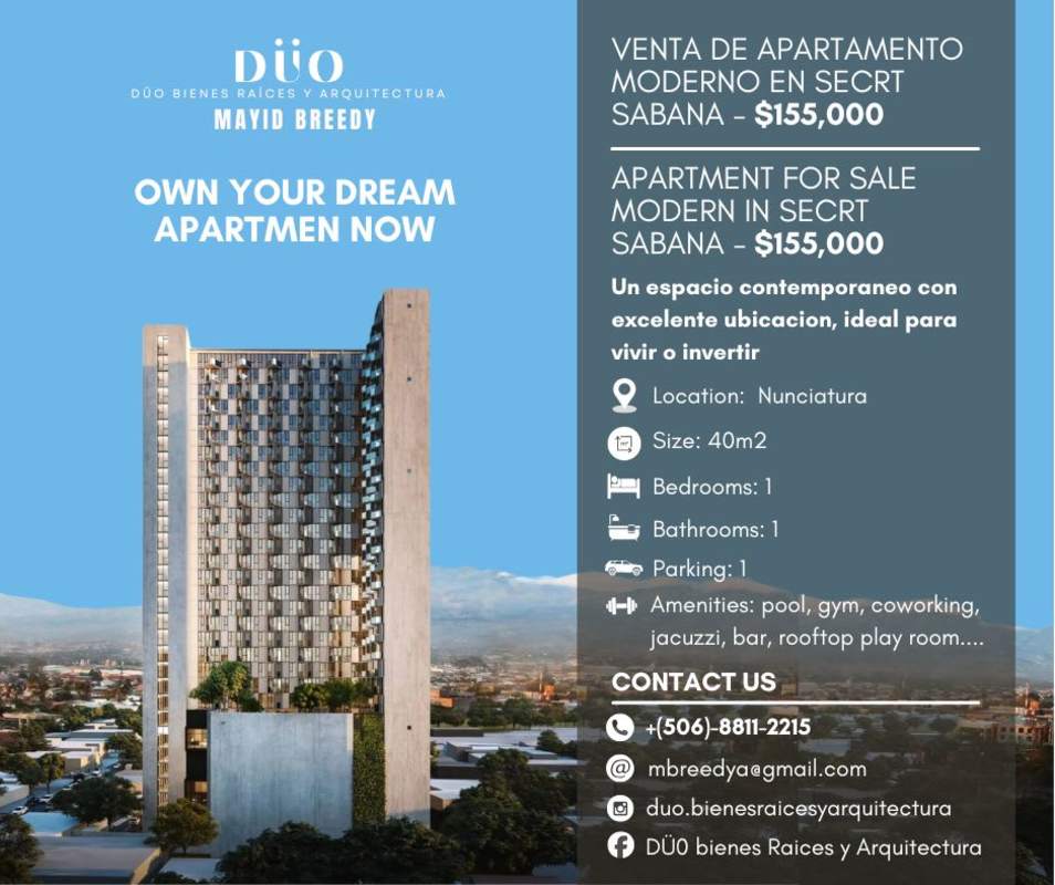 Venta de Apartamento en Secret Sabana | 1 Recamaras por 155000.00 en ...