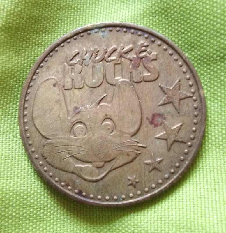 TOKEN CHUKE ROCKS CHUCK E. CHEESE'S 2016 COLECCIONABLE RATÓN BUENA ...