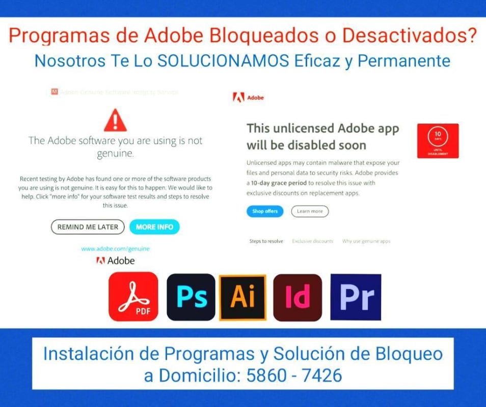 Instalación de todo tipo de programas, Instalación de Programas de Adobe, Autocad | Zona 10