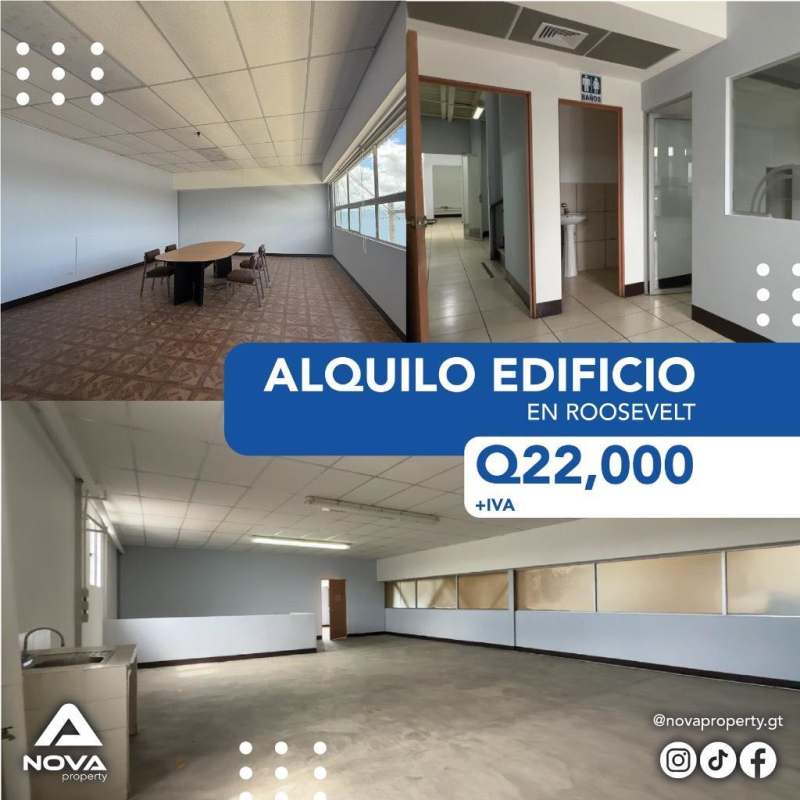 Alquilo amplio edificio para oficinas en Roosevelt - Mixco | Espacios por GTQ 22000.00 en Guatemala