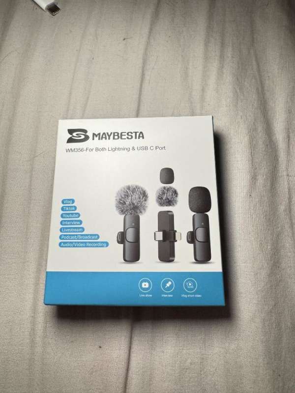 Micrófono inalámbrico Maybesta WM356 – Para iPhone (Lightning/USB-C ...