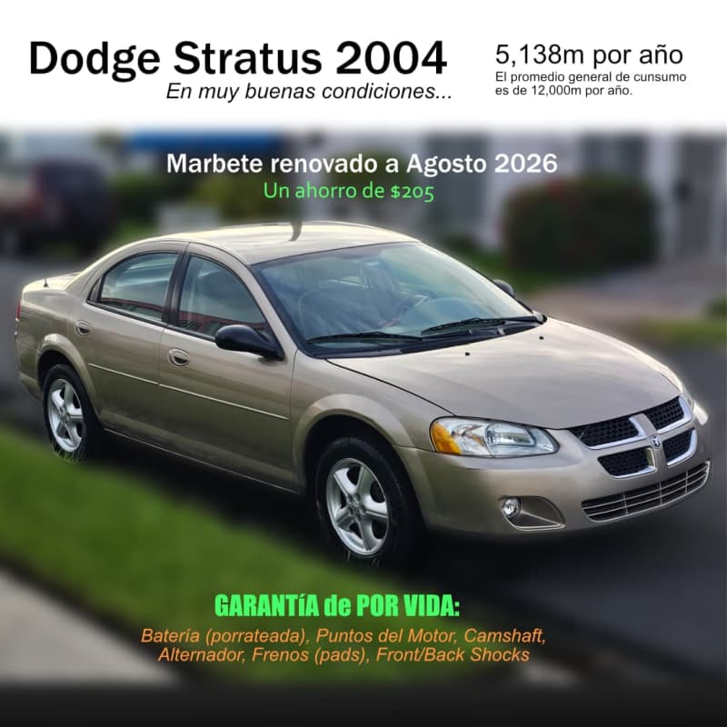 Dodge Stratus 2004 108000 km Gasolina Automática en Levittown | Dodge Stratus SL