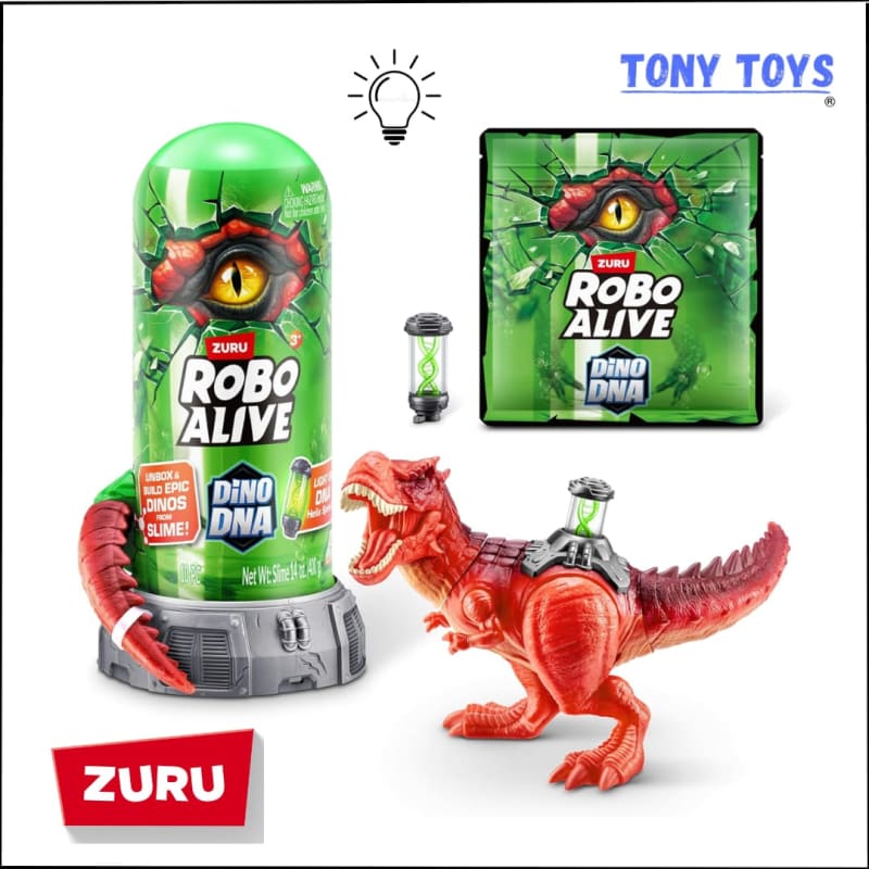 Toys | Robo Alive Dino DNA (T-Rex) Dinosaurio con luz y Slime. - El ...