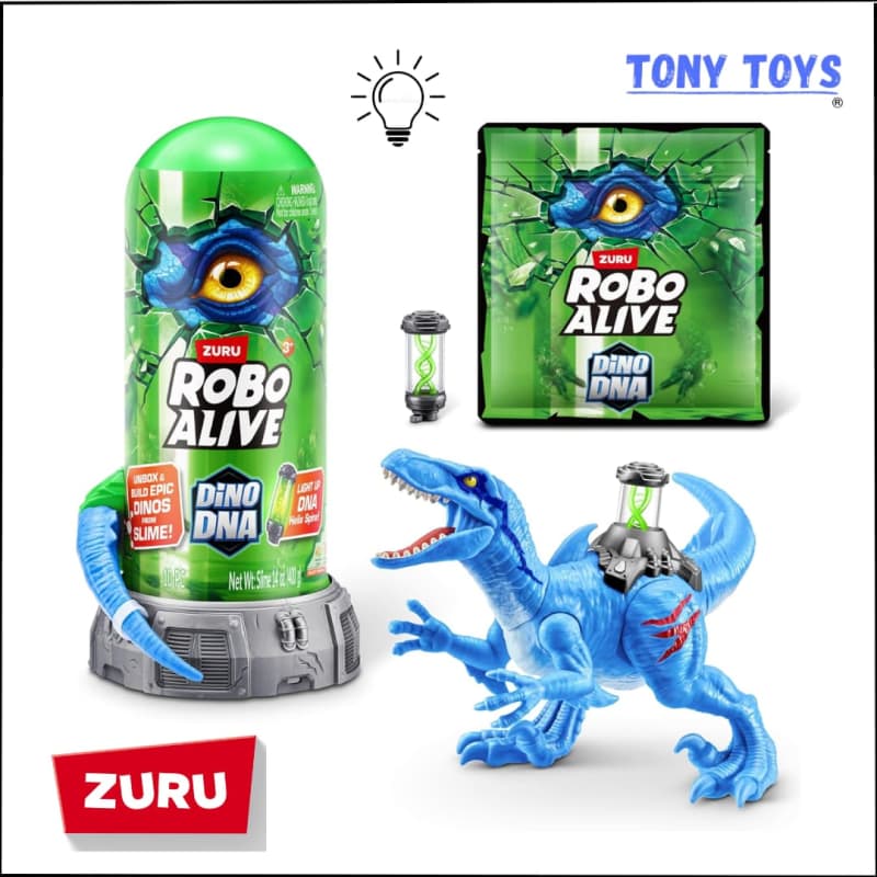 Robo Alive Dino DNA (Velociraptor) Dinosaurio con luz y Slime. | Ilopango